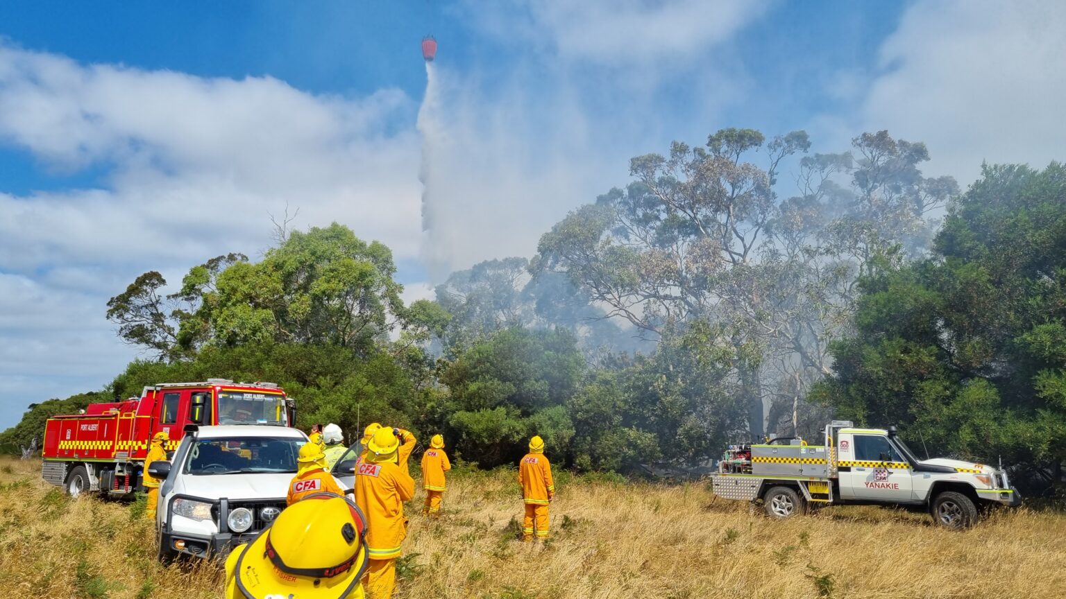 CFA districts, helicopters fight Agnes scrub fire - Foster Community Online