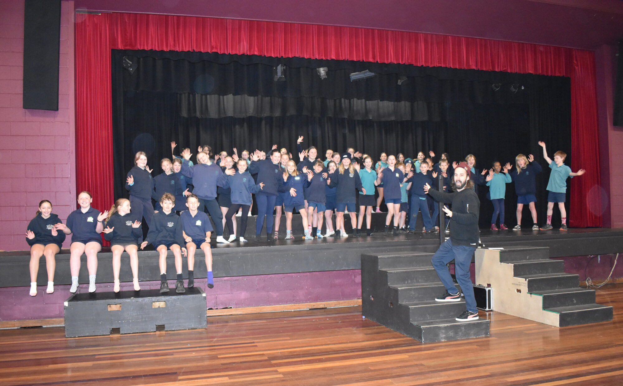 Foster Primary students rehearse Jungle Book roars